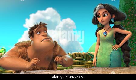 THE CROODS: FAMILY TREE, from left: Grug Crood (voice: Kiff ...