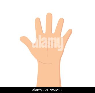 Human hand. The palm is like a sense organ. Part of the body. The organ ...