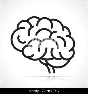 brain human organ isolated icon Stock Vector Image & Art - Alamy