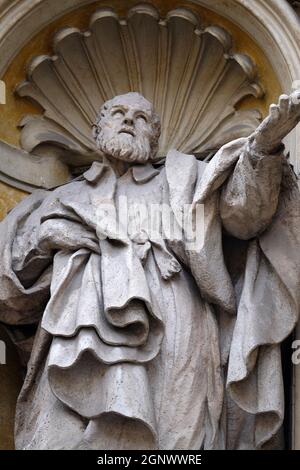 Statue of Saint Camillus de Lellis inside Saint Peter's basilica in the ...