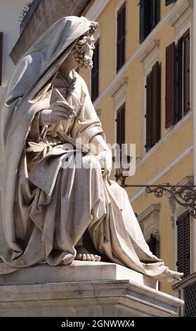 The statue of Prophet Isaiah on the Column of the Immaculate Conception, Piazza Mignanelli, Rome ...