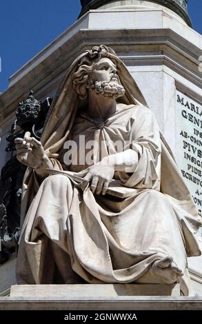 The statue of Prophet Isaiah on the Column of the Immaculate Conception, Piazza Mignanelli, Rome ...