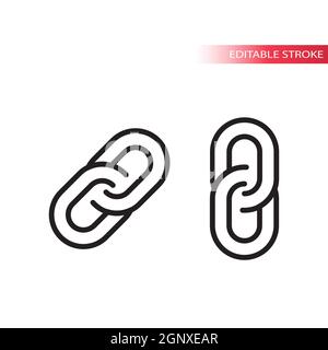 Interface chain icon outline vector. Web link. Internet button Stock ...