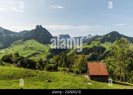 Landscape in Toggenburg near Nesslau, Canton St. Gallen, Switzerland ...