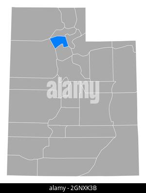 Map of Davis in Utah Stock Photo - Alamy