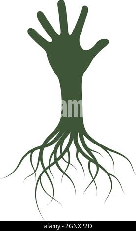 hand root logo Stock Vector Image & Art - Alamy