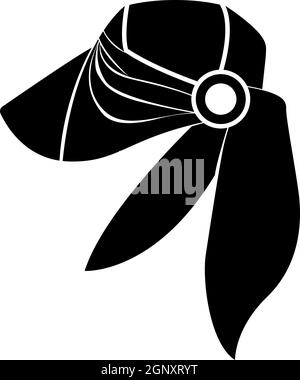 Business Woman Neck Scarf Icon. Bold outline design with editable ...