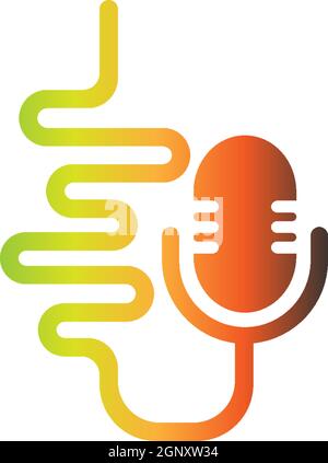 podcast mic microphone line icon vector illustration Stock Vector Image ...