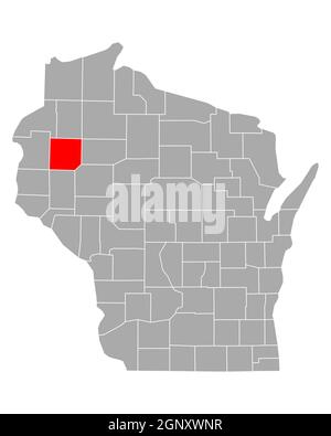 Map of Barron in Wisconsin Stock Photo - Alamy