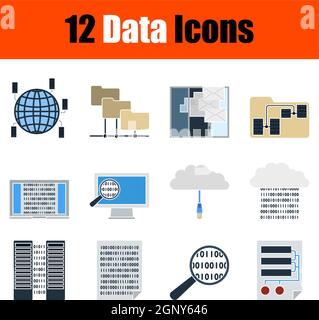 Data Icon Set Stock Vector Image & Art - Alamy