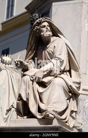 The statue of Prophet Isaiah on the Column of the Immaculate Conception ...