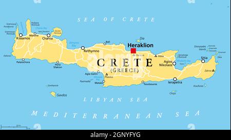 map of crete Stock Photo - Alamy