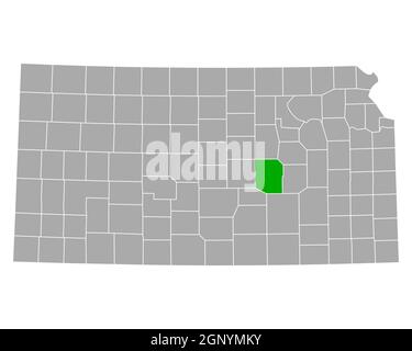 Map of Marion in Kansas Stock Photo - Alamy