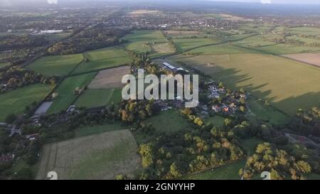 Aerial view of main road into Falmer in east sussex, UK Stock Photo - Alamy