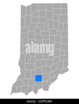 Map of Orange in Indiana Stock Photo - Alamy