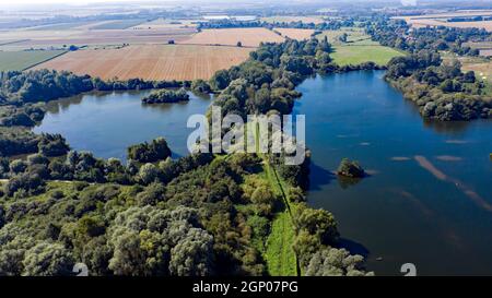 Aerial view of the Village of Ickham, Kent Stock Photo - Alamy