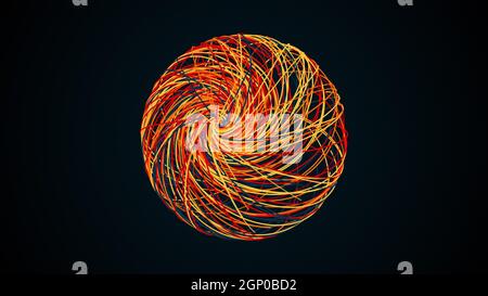 Multicolored spiral shape, computer generated. 3d rendering abstract ...
