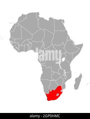 South Africa Map grey Stock Photo - Alamy