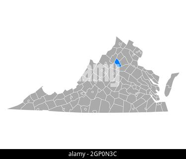 Map of Madison County, Virginia Stock Photo - Alamy