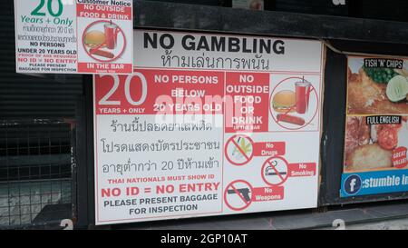 Signs Billboards Outside of Entertainment Zone Nana Plaza Bangkok ...
