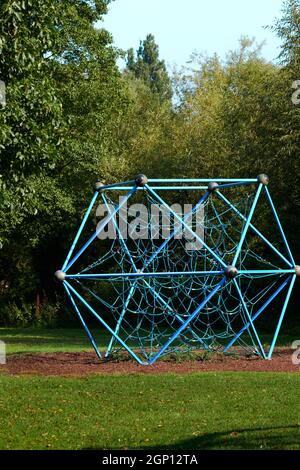 An octadecagon children's climbing aparatus Stock Photo - Alamy