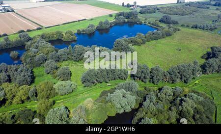Aerial view of the Village of Ickham, Kent Stock Photo - Alamy