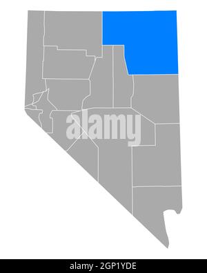 Map of Elko in Nevada Stock Photo - Alamy