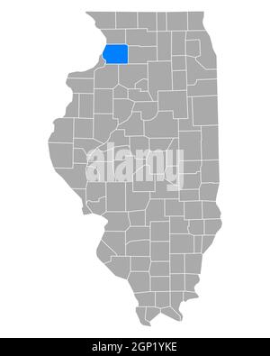 Map of Whiteside in Illinois Stock Photo - Alamy