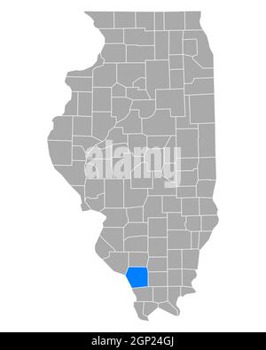 Map of Jackson in Illinois Stock Photo - Alamy