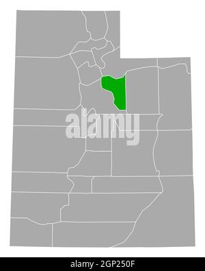 Map of Wasatch in Utah Stock Photo - Alamy