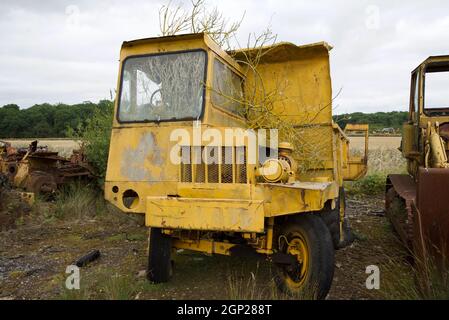 A derelict abandoned disused runway on the old RAF Davidstow Moor ...