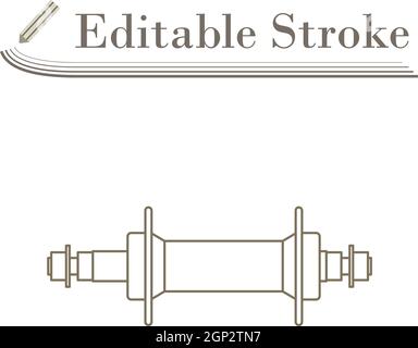 Bike Hub Icon. Editable Outline With Color Fill Design. Vector ...