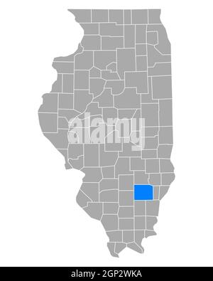 Map of Wayne in Illinois Stock Photo - Alamy