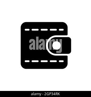 Billfold wallet isolated vector flat isolated white glyph icon Stock ...