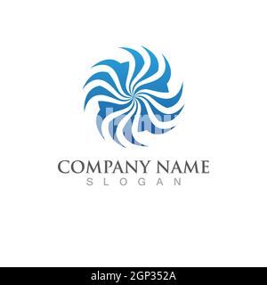 vortex vector illustration icon Logo Template design Stock Vector Image ...