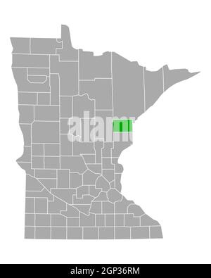 Map of Carlton in Minnesota Stock Photo - Alamy