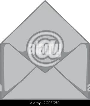 email icon black vector illustration Stock Vector Image & Art - Alamy