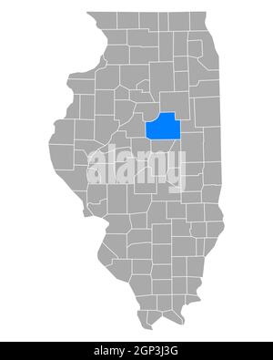 Map of McLean in Illinois Stock Photo - Alamy
