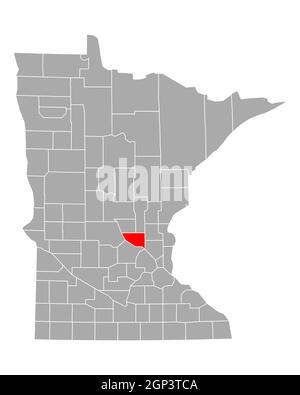 Map of Sherburne in Minnesota Stock Photo - Alamy