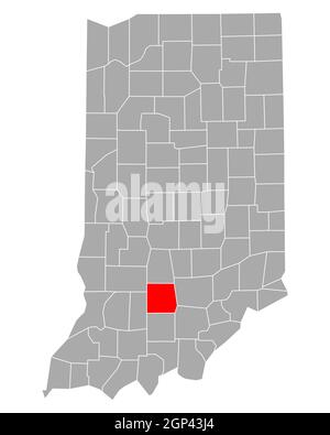 Map of Lawrence in Indiana Stock Photo - Alamy