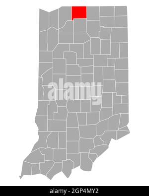 Map of St Joseph in Indiana Stock Photo - Alamy