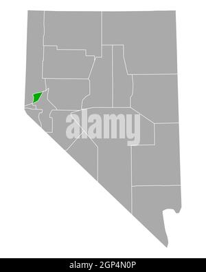 Map of Storey in Nevada Stock Photo - Alamy