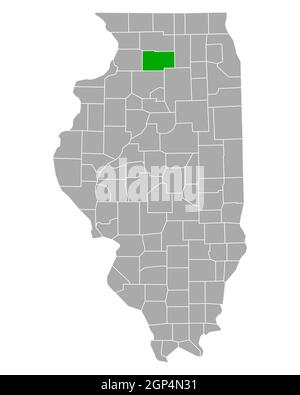 Map of Lee in Illinois Stock Photo - Alamy