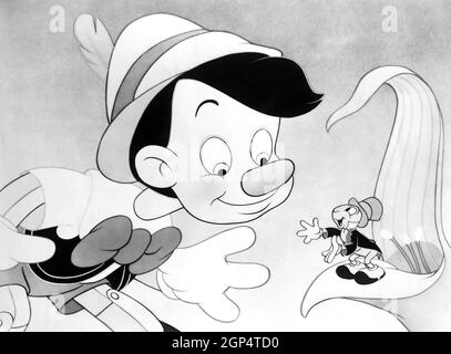 PINOCCHIO, from left: Jiminy Cricket,Pinocchio, 1940. ©Walt Disney Co ...