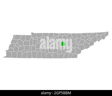 Map of White in Tennessee Stock Photo - Alamy