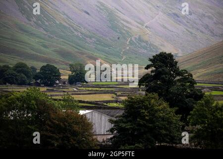 The Moses Trod path from Wasdale Head to Sty Head under Great Gable ...
