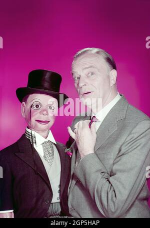 Edgar Bergen (top right), with his ventriloquist dummies, from left ...