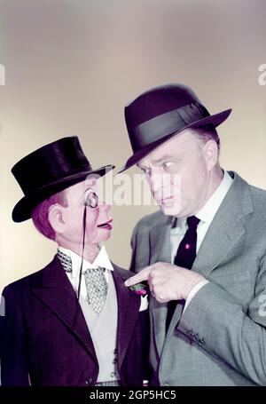 Edgar Bergen (top right), with his ventriloquist dummies, from left ...