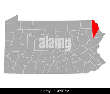 Map of Wayne in Pennsylvania Stock Photo - Alamy