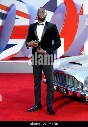 Stormzy attending the World Premiere of No Time To Die, at the Royal ...